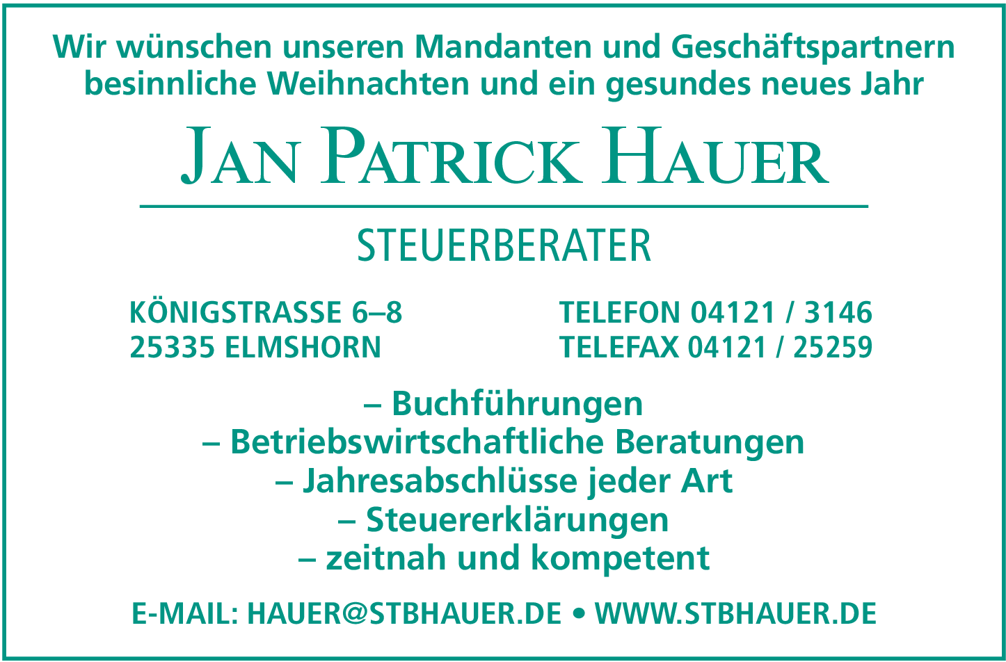 Jan Patrick Hauer Steuerberater | Steuerberatung & Wirtschaftsprüfung ...