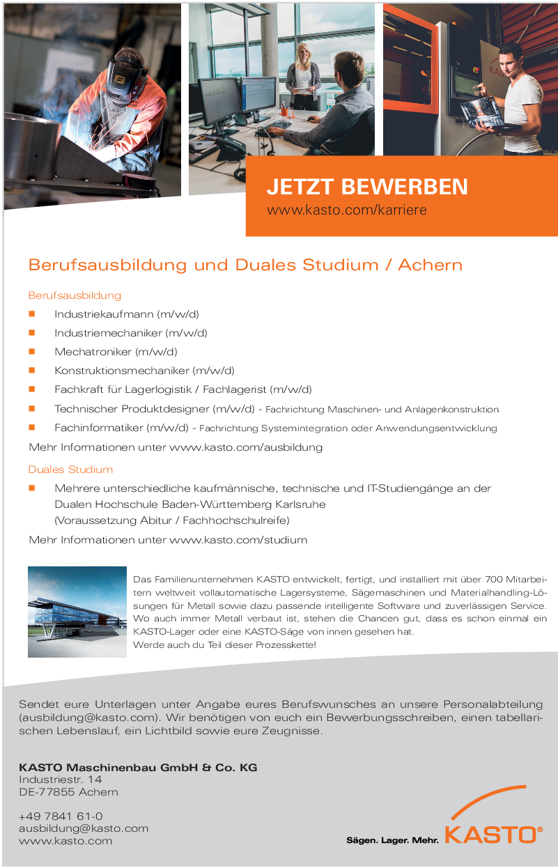 KASTO Maschinenbau | Handelsunternehmen in Achern