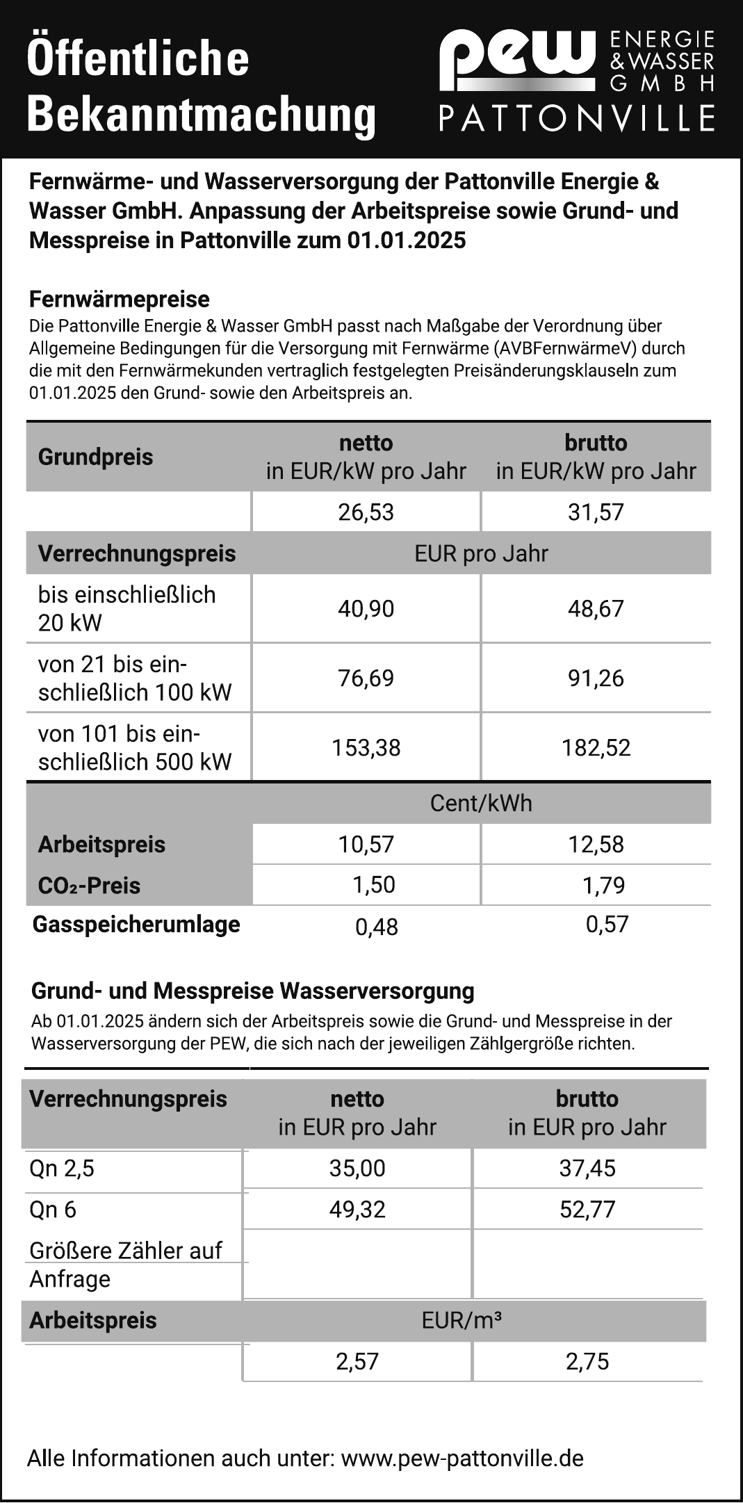 Pattonville Energie und Wasser GmbH | Energielieferant in Ludwigsburg