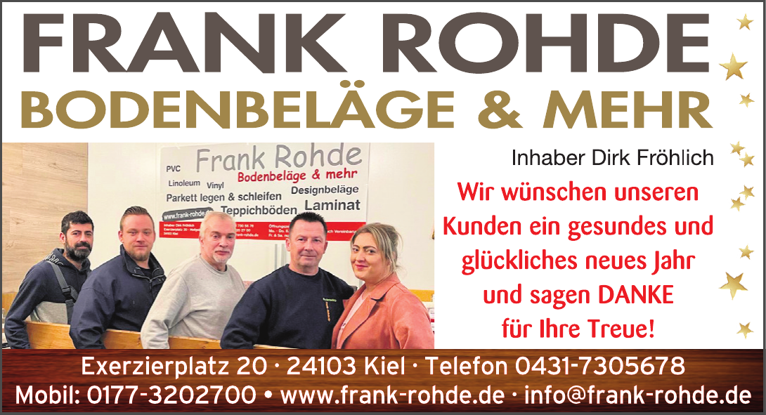 Frank Rohde Bodenbeläge & mehr Inh. Dirk Fröhlich | Kiel | Baumarkt in Kiel