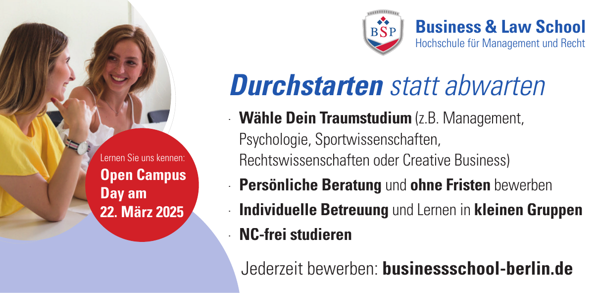 BSP Business and Law School | Schule & Hochschule in Berlin