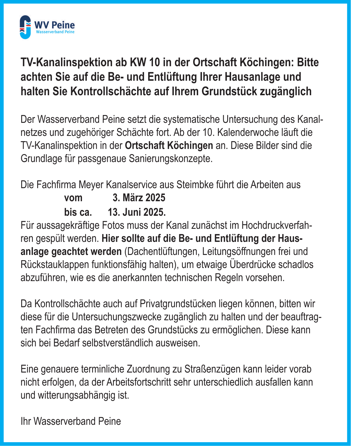 Wasserverband Peine | Wasserversorgung und aufbereitung in Peine