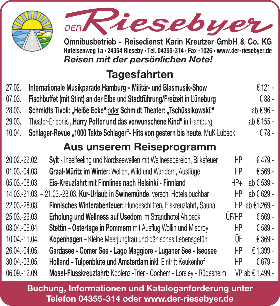 Der Riesebyer | Reisebüro in Rieseby