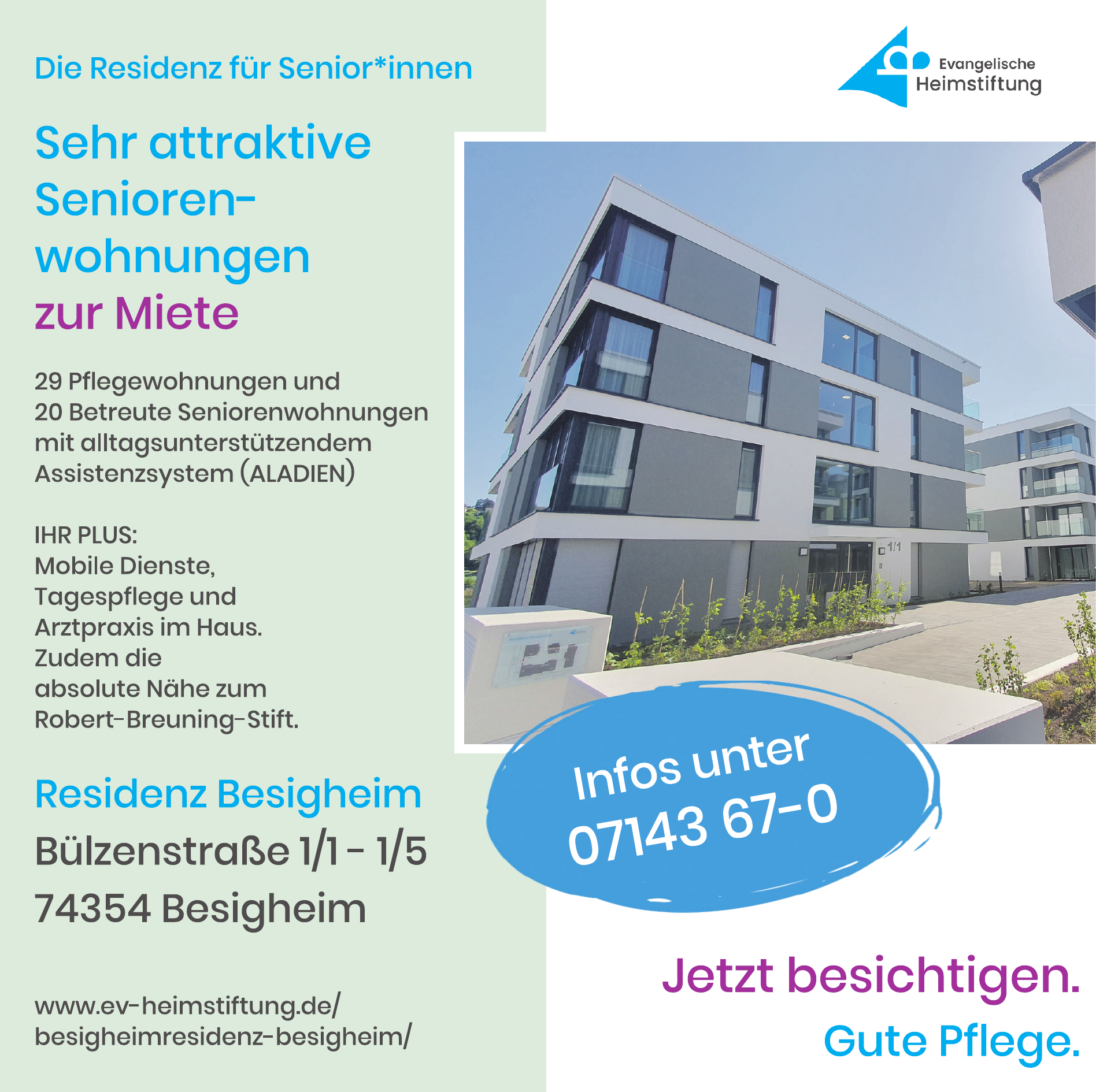 Evangelische Heimstiftung GmbH, Zentrale | Sozialdienst in Stuttgart